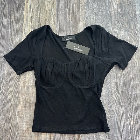 Lulus | Tops | Lulus Black Cropped Top | Poshmark